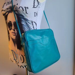 next | Bags | Next Blue Calfskin Leather Shoulder Bag | Poshmark